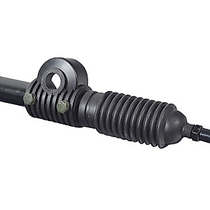 AlveyTech Steering Gear Assembly for Coleman KT196 96cc 6.5 Hp Go-Kart - Replacement Parts Kit Includes Gearbox, 17.8" Steel Shaft, Tie Rod (2), Ball Joint (2), and Rubber Boots, Also fits CK196-T