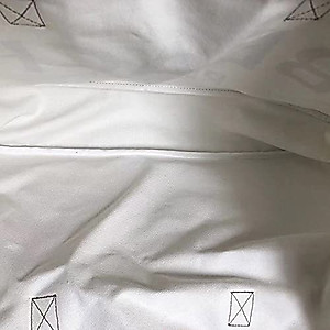 Ypfxvk Creative Fashion Summer Women's Canvas Bag,Beach-Please Letter Shoulder Bag, Hold Everything Tote Handbag Gift (White, 20x11 inch)