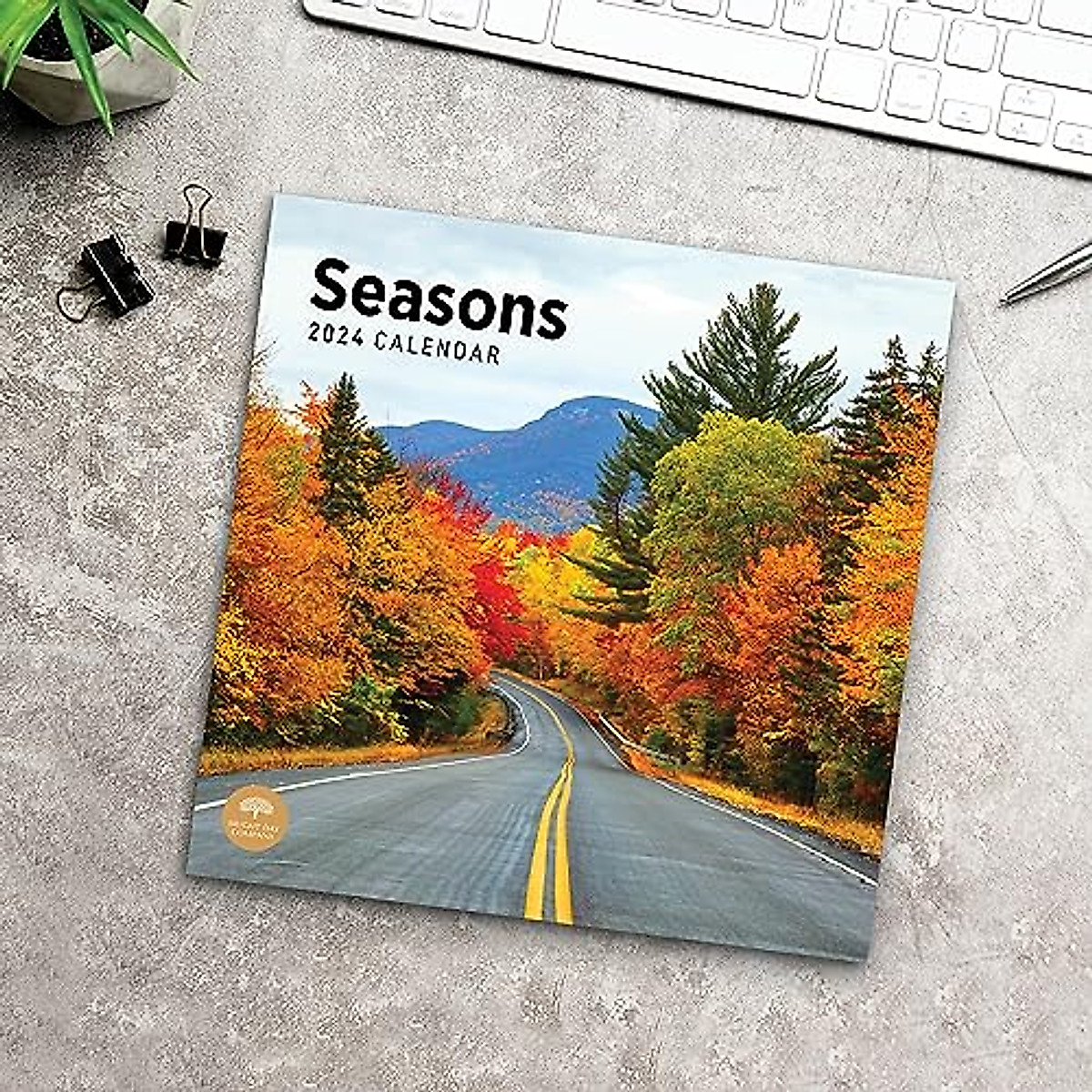 2024 Seasons Monthly Wall Calendar by Bright Day, 12 x 12 Inch Spring Summer Autumn Winter