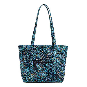 Vera Bradley Women's Cotton Small Vera Tote Bag, Dreamer Paisley - Recycled Cotton, One Size