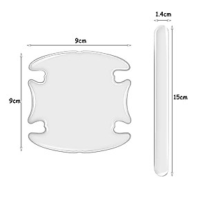 BetterJonny 14 Pieces Car Door Handle Scratch Protector, Transparent Car Door Handle Protector + Transparent Car Door Bowl Protector Waterproof Anti-Scratch Car Paint Protective Films for Many Car