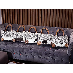 Upcycled Canvas & Leather Shoulder Bag Tote Crossbody Purse Leather Tote Bag Classic Canvas Tote (style 2)