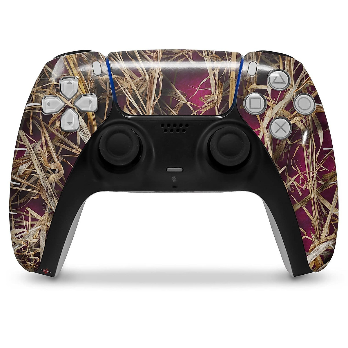 WraptorSkinz Skin Wrap compatible with Sony PS5 DualSense Controller WraptorCamo Grassy Marsh Camo Neon Fuchsia Hot Pink (CONTROLLER NOT INCLUDED)