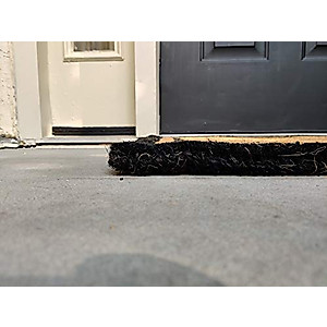 Kempf Black Border Coco Coir Doormat - Heavy Duty Doormats - 22" X 36"