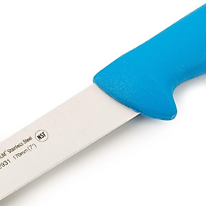 ARCOS Sole Knife/Fish Knife Nitrum Stainless Steel and 170 mm blade. Designed for handling and preparing fish. Ergonomic Polypropylene Handle. Series 2900. Color Blue.