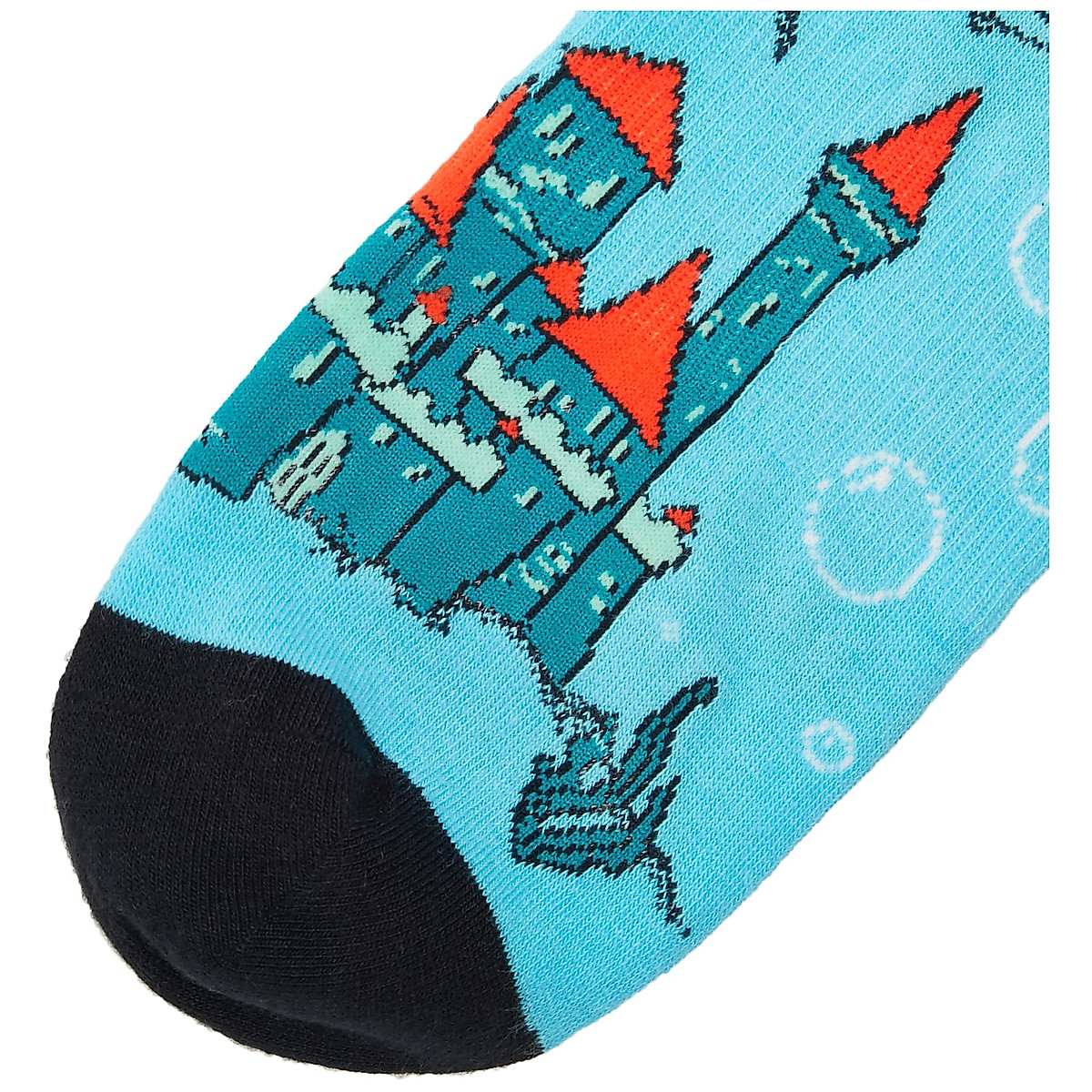 K. Bell Socks Men's Animal Fun Novelty Crew Socks, Gray (Knight Cat), Shoe Size: 6-12