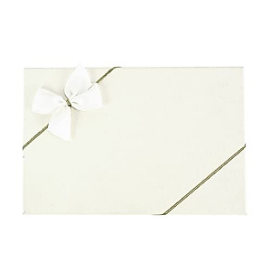 AIMUDI Stretch Loops with Pre Tied Satin Bows 10", White Elastic Gift Bows Stretch Bows for Gift Wrapping Stretch Cord with Bow Elastic Ribbon for Gift Boxes Party Favors (24 Pack)