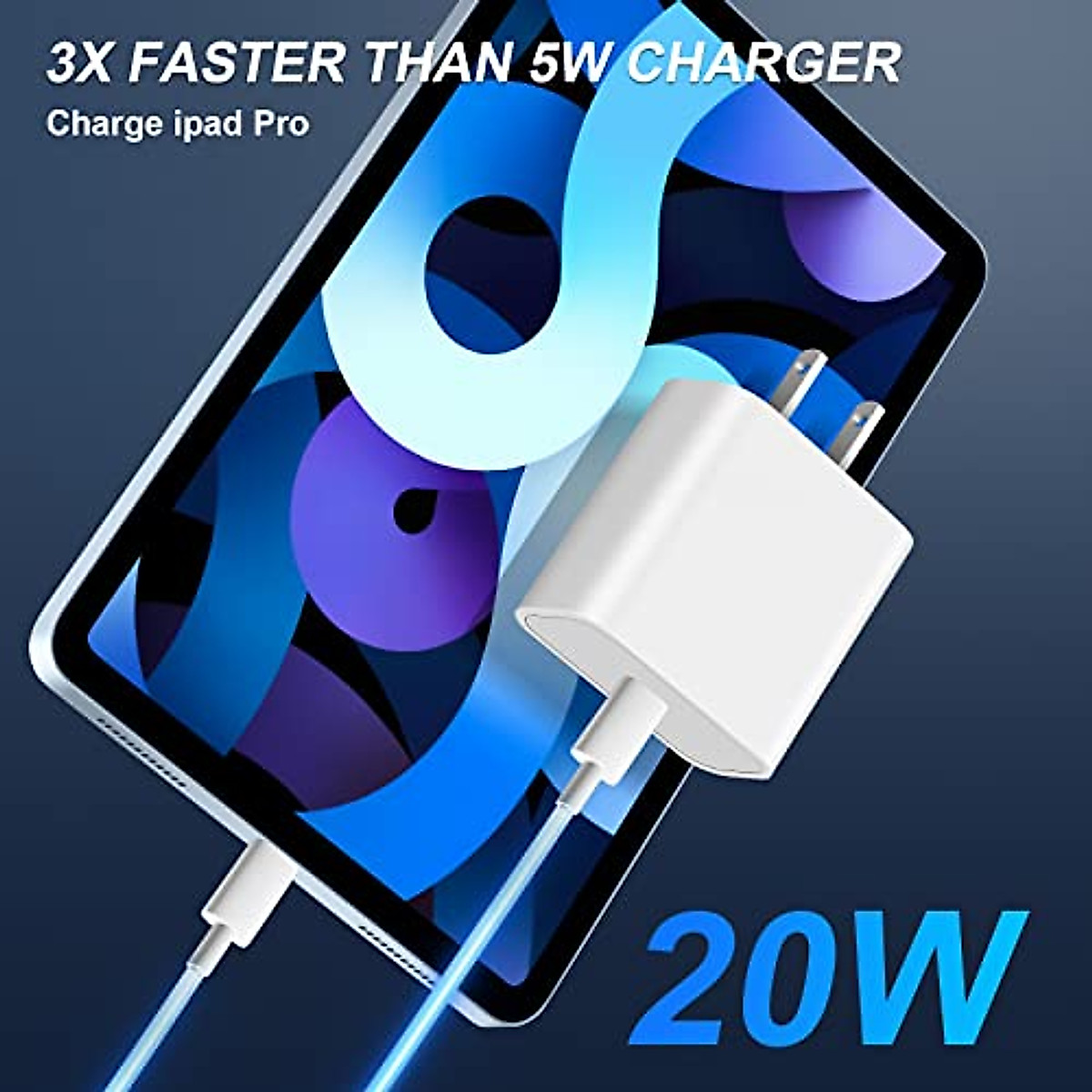 USB C Wall Charger 20W PD Adapter Compatible iPhone 14/14 Pro/14 Pro Max/14 Plus/13 12 11 Pro Max/Pro/Mini/Xs Max/XR/X