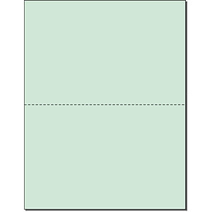 NextDayLabels - Pack of 500 Sheets, 8-1/2 x 11" Letter Size Perforated Paper (Green, Perf @ 5-1/2")