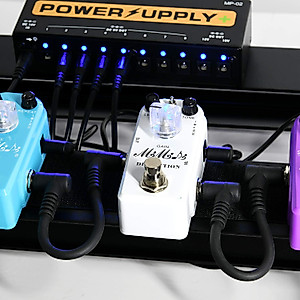 Dalonfy Guitar Effect Pedal Cables 6 Inch -1/4 Instrument Cables for Effect Pedals Right Angle Patch Cable Right Angle Pedal Cable Kit