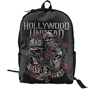 Hollywood Rock Band Undead Backpack Computer Bag Student 3d Print Shoulders Daypack Casual Unisex Lightweight Backpack For Boy&Girl&Men&Women With Bottle Side Pockets