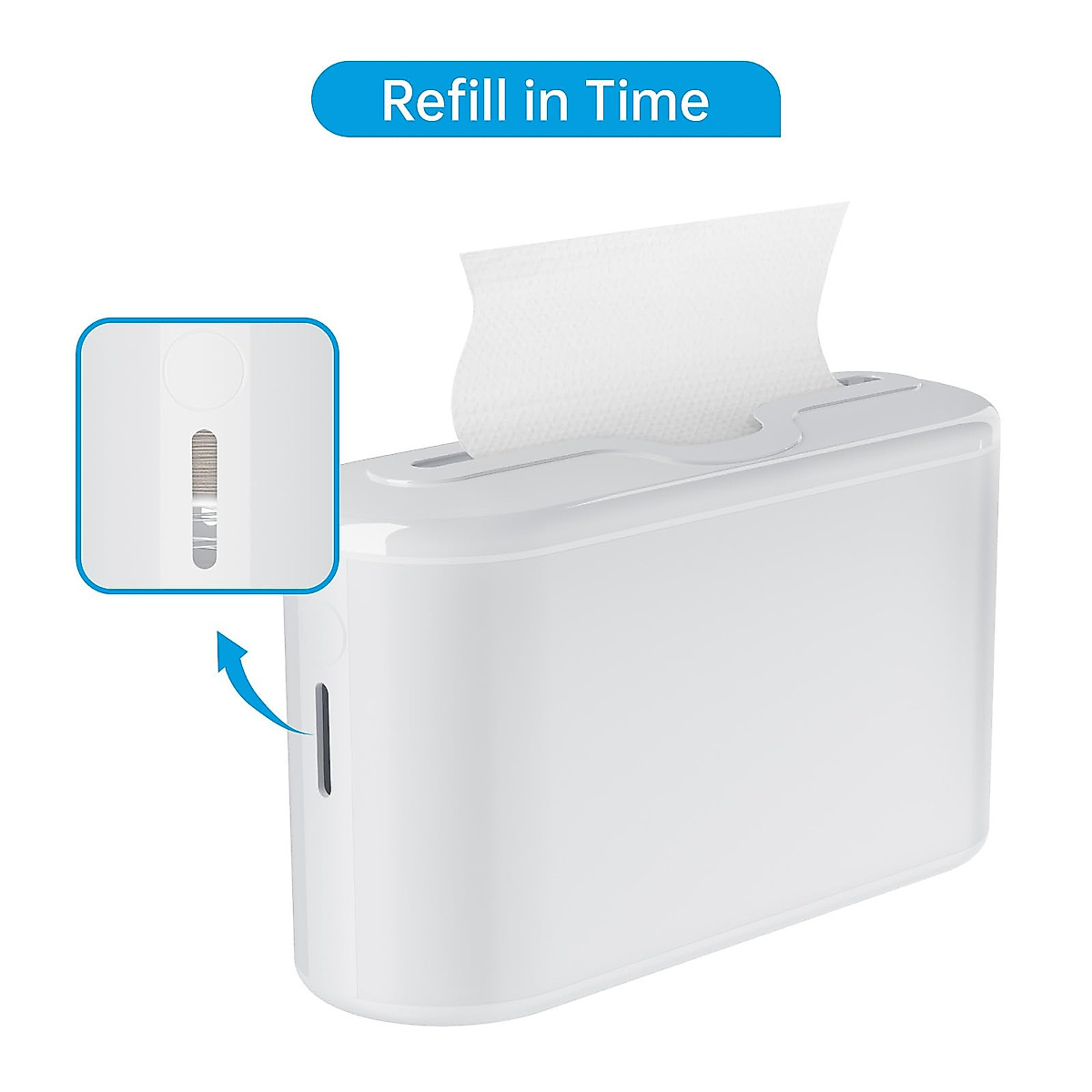 Xlxker Paper Towel Dispenser Countertop, Multifold Hand Towel Dispenser for Bedroom, Bathroom, Kitchen, Toilet (White)