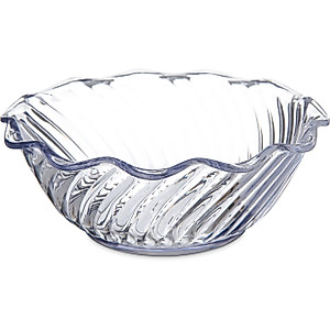 Carlisle FoodService Products 453307 Plastic Dessert Bowls, 13 oz, Clear