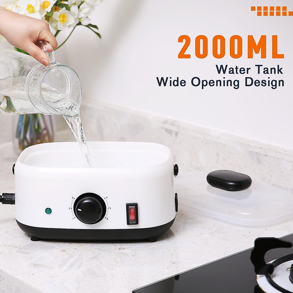 AORESAC Handheld Steam Cleaner, 2500W High-Pressure Steam for Cleaner, Steam Cleaner for Home Use w/ 1500mL Large Capacity, Wide Mouth, Steam Cleaner for Upholstery, Kitchen, Bathroom, Grout and Tile