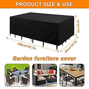 420D Patio Furniture Cover Outdoor Furniture Cover Patio Table Cover Outdoor Table Chair Set Covers Waterproof Furniture Covering