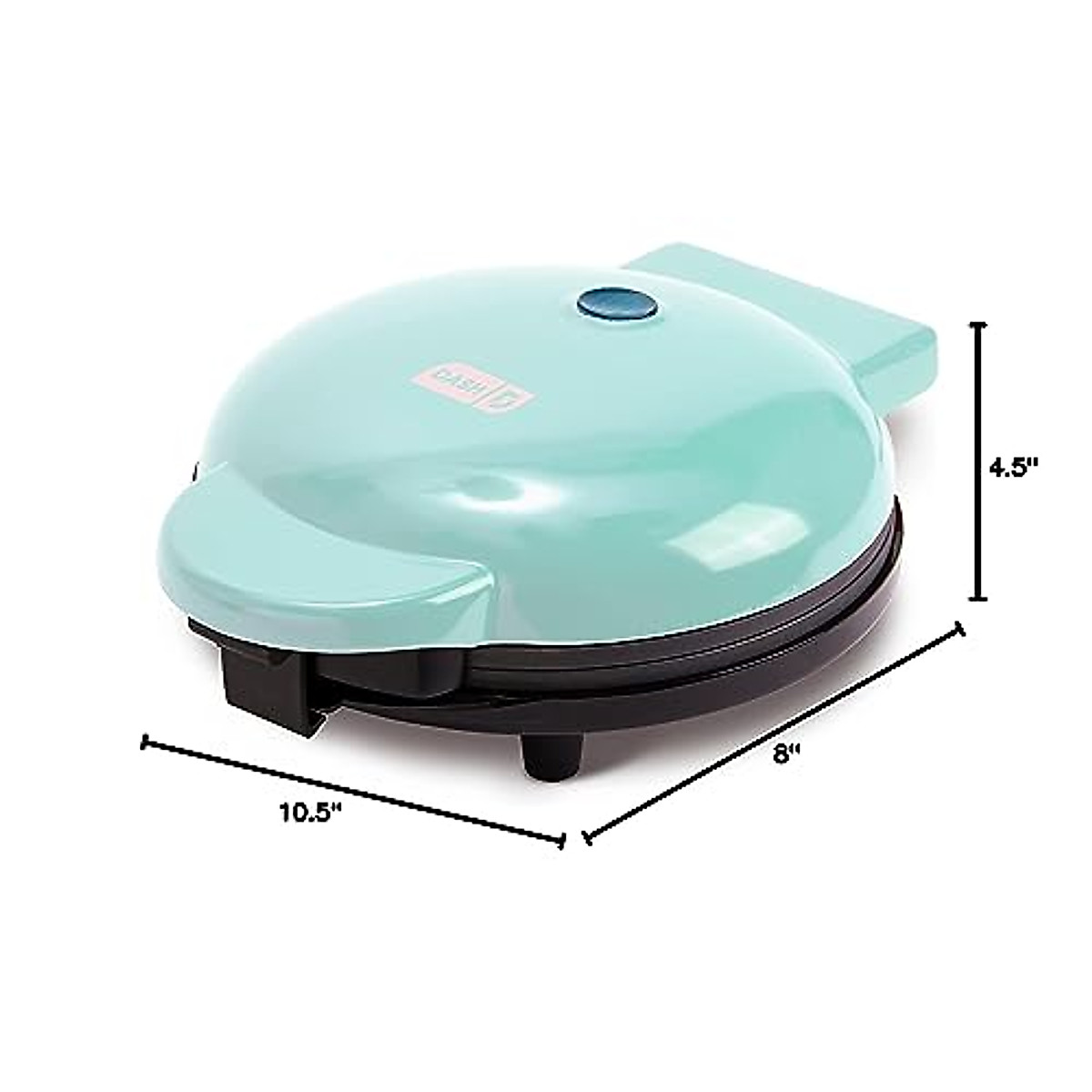DASH Express 8” Waffle Maker for Waffles, Paninis, Hash Browns + other Breakfast, Lunch, or Snacks, with Easy to Clean, Non-Stick Cooking Surfaces - Aqua