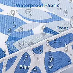 JMKaixin Patio Chair Cushion 19 x 19 Inch Waterproof Outdoor Seat Cushions for Patio Furniture Garden Sofa Couch Chair Pads with Adjustable Straps, Set of 2
