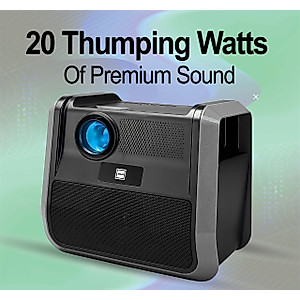 RCA - RPJ060 Portable Projector Home Theater Entertainment System, Long Lasting Battery - 2.5 Hours per Charge - Outdoor, Rechargeable, Speakers - Enjoy Without Any Cable on The go - Phone/Stick/PC