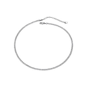 PROSTEEL 925 Sterling Silver Chain Necklace for Men Cuban Link Chains Necklace Dainty 14 inch Mens Layered Necklaces