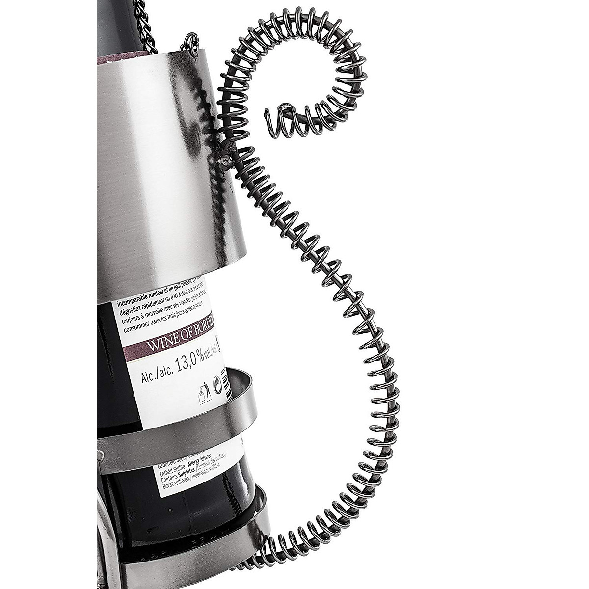 BRUBAKER Wine Bottle Holder 'Dog' - Table Top Metal Sculpture - with Greeting Card