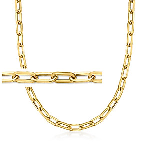 Ross-Simons Italian 18kt Yellow Gold Paper Clip Link Necklace. 16 inches