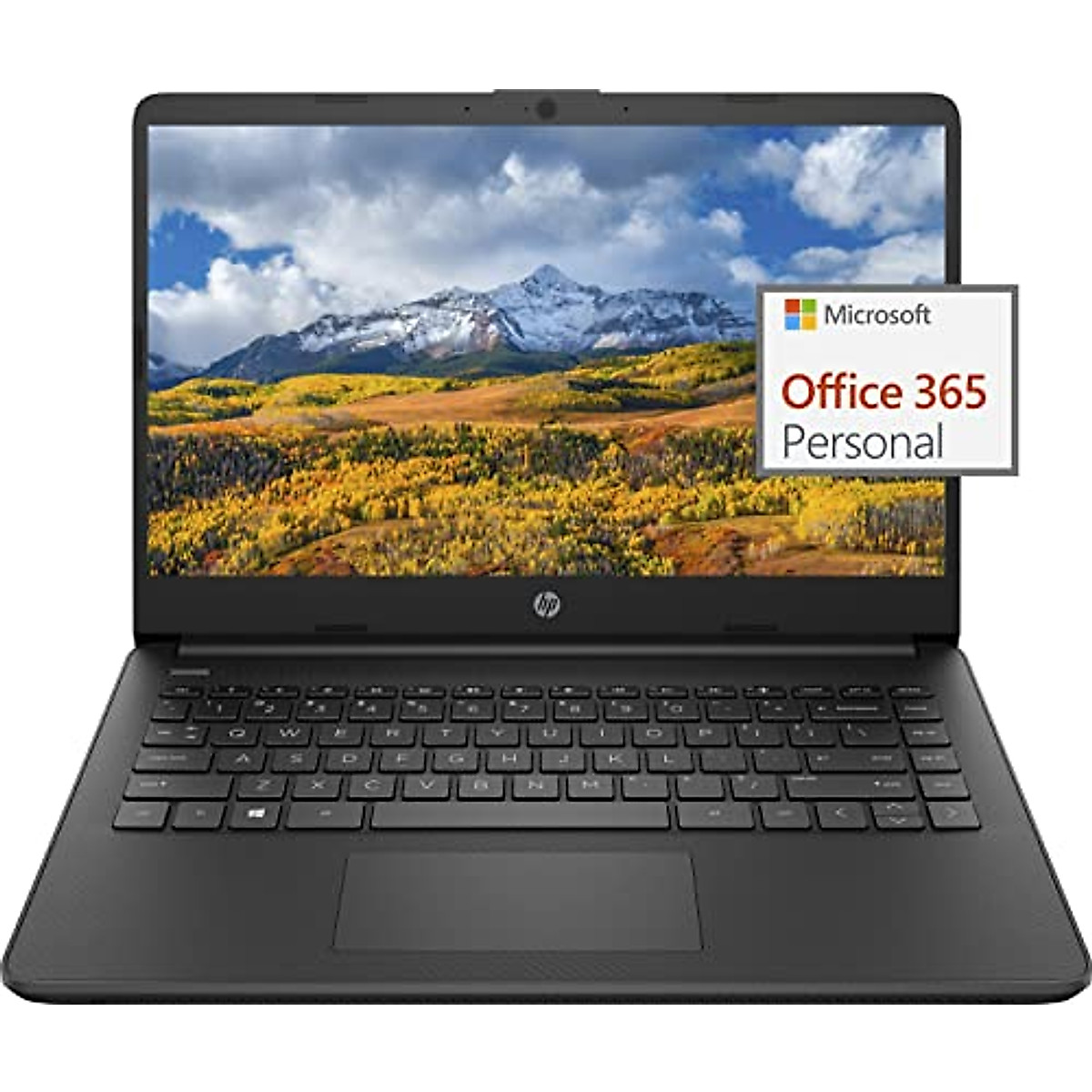 HP 2022 Newest 14in Ultra Light Laptop, Intel N4020 Processor(Up to 2.8GHz), 8GB RAM, 128GB Storage(64GB eMMC+64GB Micro SD), 1 Year Office 365, Webcam, HDMI, WiFi, USB-A&C, Google Classroom or Zoom
