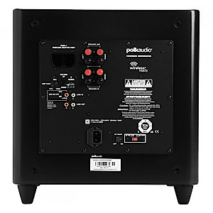 Polk Audio DSWPRO 550WI Powered 10-inch Subwoofer | Powerful 200-Watt Amp | Multiple Placement Options, Can be Placed Inside Cabinets | Easy Integration with Home Theater Systems | Night Mode