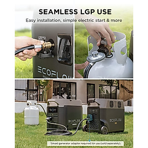 EF ECOFLOW 1800W Dual Fuel Smart Generator with Both LPG and Gas Powered Support, Smart Control, for Home Battery Backup, Emergency, Applicable for DELTA Pro/DELTA Max/DELTA 2/DELTA 2 Max
