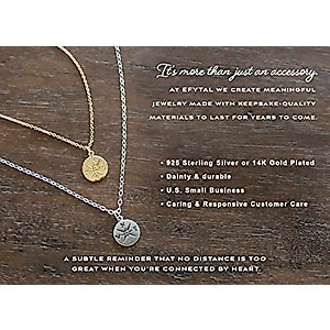 EFYTAL Compass Necklace for Women, Sentimental Gifts for Girlfriend or Wife, Necklace for Girlfriend, Promise Necklace for Her, I'd Be Lost Without You Friendship Necklace