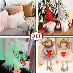 Highshion 3 Sheets Artificial Shaggy Faux Fur Fabric | 9" x 12" | Camera Floor Chair Cover Seat Cushion for Any DIY Craft | Rectangular Patch Costume | Plush Crafting Sewing (9" X 12", Black)