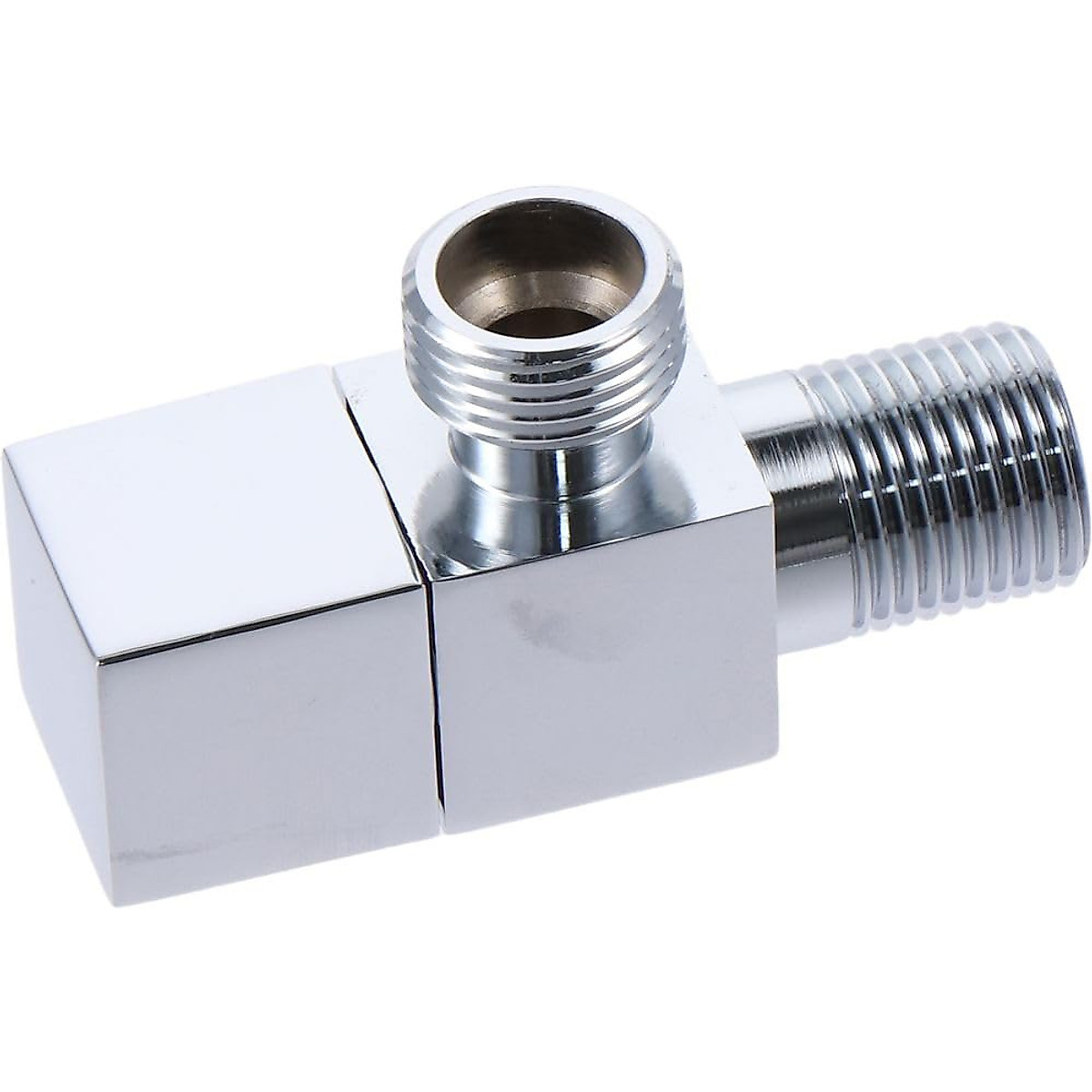 iuniq Angle 1/2" Inlet 3/8" Toilet Bidet Shut Off Valve Stop Valve Chrome Finish Outlet NPT Bathroom