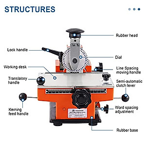 MXBAOHENG Manual Nameplate Metal Label Stamping Printer Machine Marking Machine for Metal (No.3 Codeword Plate)