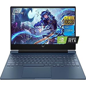 HP Newest Victus Gaming Laptop, 15.6" FHD 144Hz Display, Intel Core i5-13420H(Up to 4.6GHz), NVIDIA GeForce RTX 3050, 32GB RAM 1TB PCIe SSD, Backlit KYB, WiFi 6, HDMI, Win 11, w/CUE Accessories