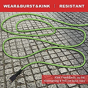 Pressure Washer Hose 100FT 1/4”, 4000 PSI Kink Resistant High Pressure Hose M22 14mm Thread, Flexible Extension Replacement Hose with 3/8 Quick Connect Adapters for Power Washing