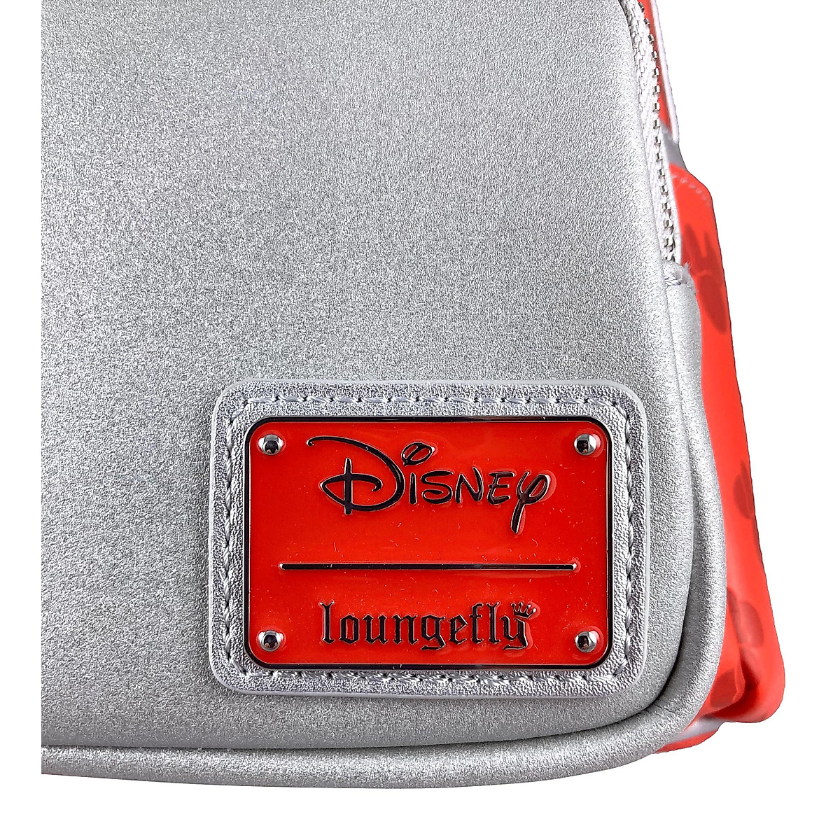 Loungefly Disney Minnie Mouse Red and Silver Womens Double Strap Shoulder Bag Purse