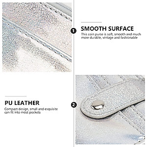 TENDYCOCO Money Clip with ID Window Hologram Card Holder Slim Coin Wallet for Women Girls