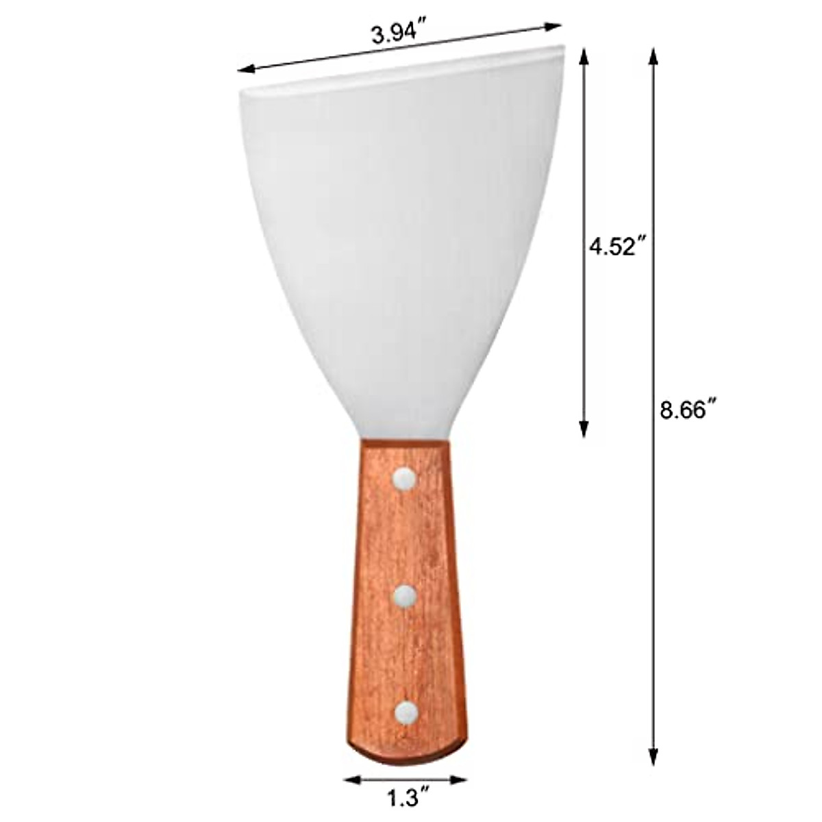 New Star Foodservice 38309 Wood Handle Slant Edge Grill Scraper, 4-Inch x 8.5-Inch