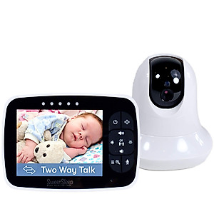 HD Baby Monitor with Camera and Audio | 2-Way Long-Range Video Baby Monitor with Wide-Angle, Night Vision Temperature, and Pan-Tilt Remote