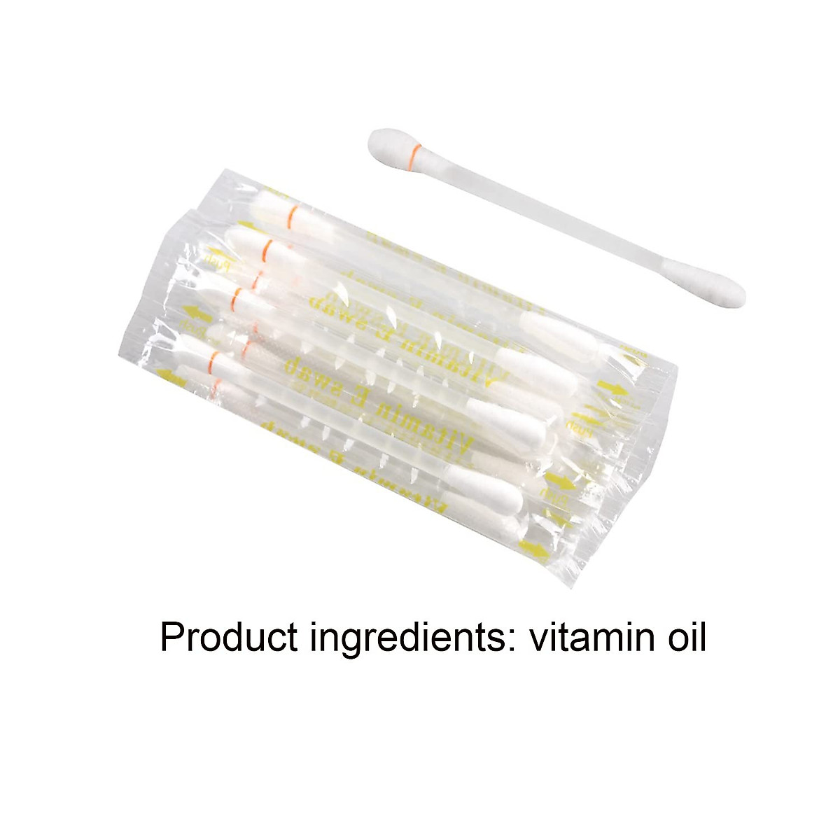 100Pcs Lips Oil Cotton Swabs Disposable Oil Q-tip Applicators for Protect Lip Gum Anti-Dry Moisture Use Before Teeth Whitening