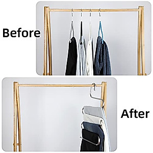 Pant Hangers Space Saving - 10 Pcs Black Pants Hangers S Hangers for Jeans Hangers for Closet