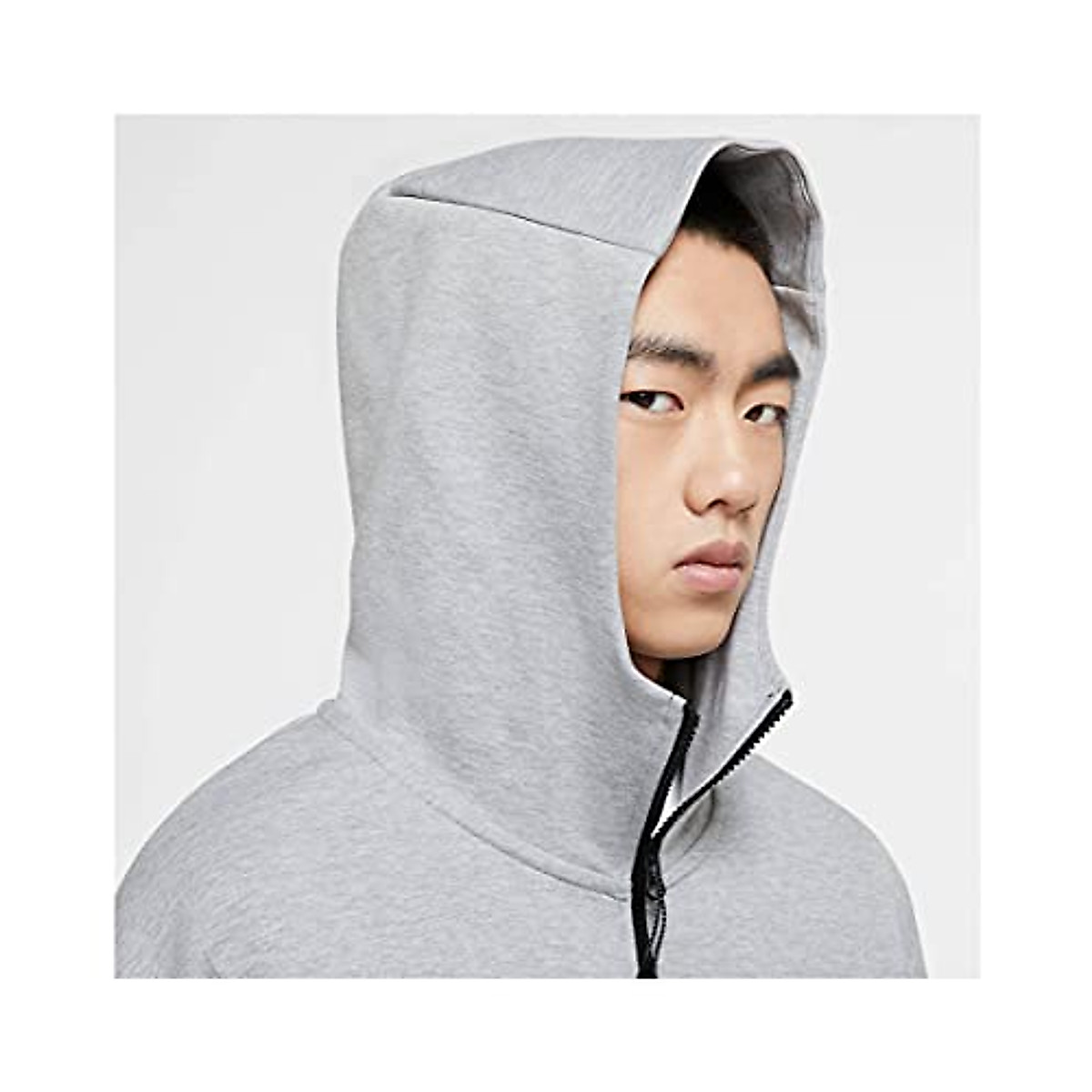 Nike Men's Sportswear Tech Fleece Full-Zip Hoodie, Dark Grey Heather/Black, X-Large