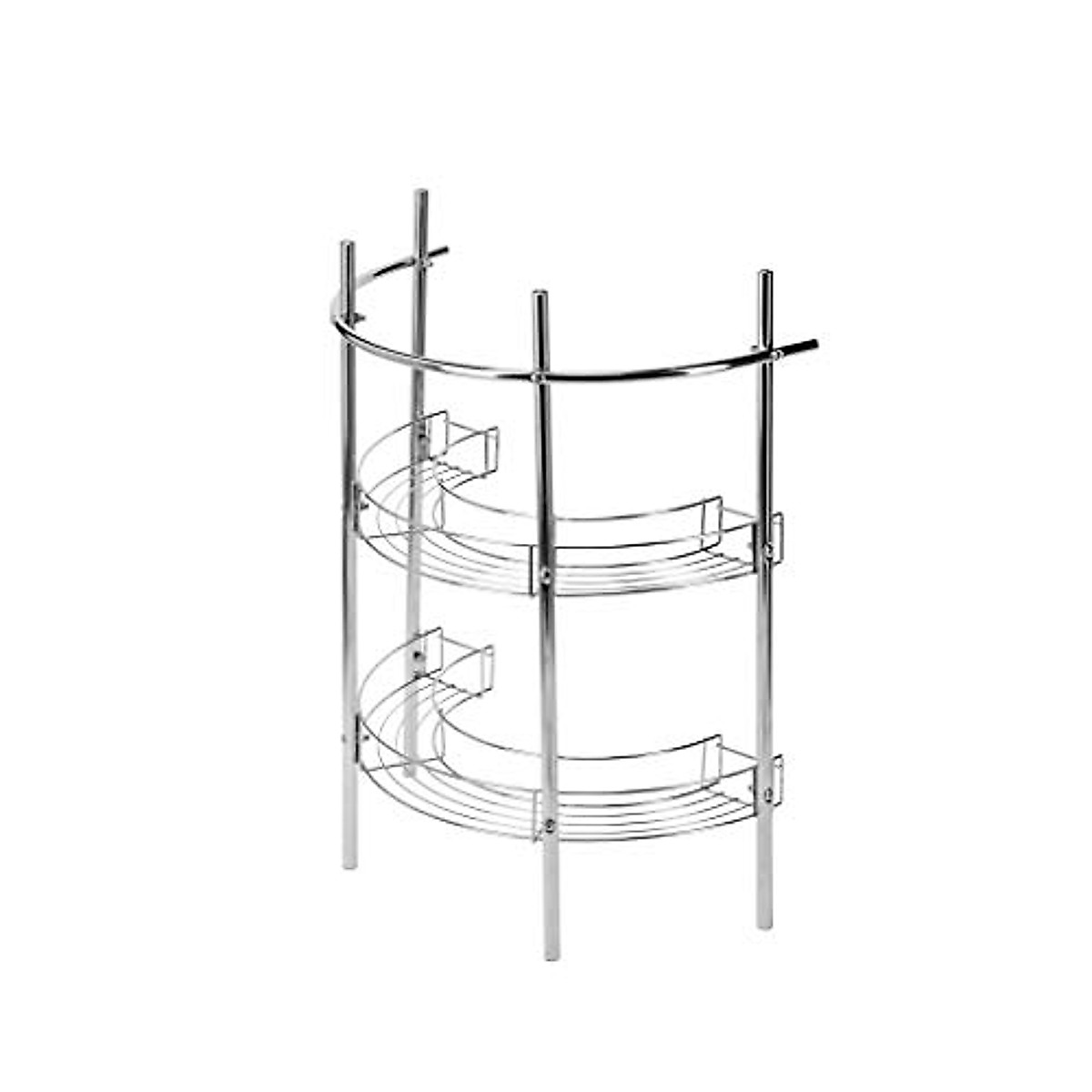 Croydex Mild Steel Pedestal Storage Unit with Shelves and Towel Rail