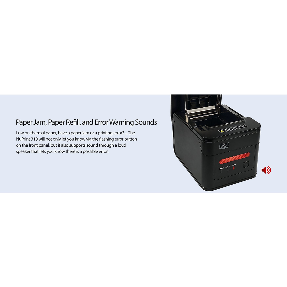 Adesso NuPrint 210-2" Thermal Receipt Printer, Black