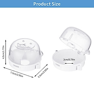 Arriveok 8 Pcs Gas Stove Knob Covers, Baby Oven Lock Kitchen Safety Guards Child Proof Knob Covers Stove Top Protector with Self Adhesive Tape (White)