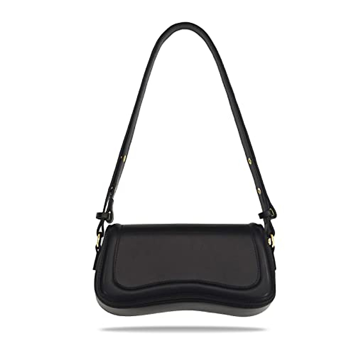 Zengmei Shoulder bag, Designer Bag, Saddle Purse for Women Female Girl (8-Black saddle)