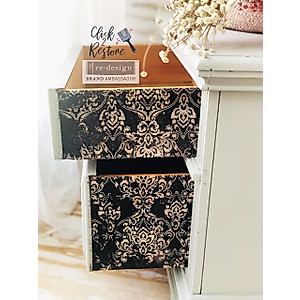 Prima Re-Design Decoupage Decor Tissue Paper 19"x30"-Dark Damask-REDTP-47704 Redesign Décor' Easter Day Decorations St. Patrick's Day,Easter Decorations,Great Mother Gifts