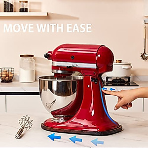 Mixer Slider Mat For Kitchen Aid Bowl Lift 4.5-5 Qt Stand Mixer Wood Sliding Tray for Stand Mixer, Kitchen Appliance Slider Easy to Move, Mover Sliding Caddy Kitchenaid Mixer Accessories, Kitchen Worktops Protection, Great Kitchen Gift