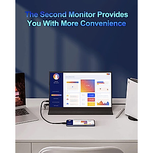 CNBANAN 2.5K Portable Monitor, 16" Laptop Monitor Extender 2520x1680 QHD Slim Lightweight IPS 1500:1 USB C HDMI Computer Display Gaming Screen with Speakers Travel Monitor for Mac Phone Xbox Game