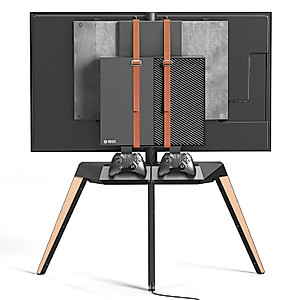 FITUEYES Design Game Controller Holder TV Back Mount Video Game Organizer, Compatible with PICASSO Series TV Stand, 13LBs Max Load Stoage for PS5/ PS4/ Xbox Series, PICASSO Series