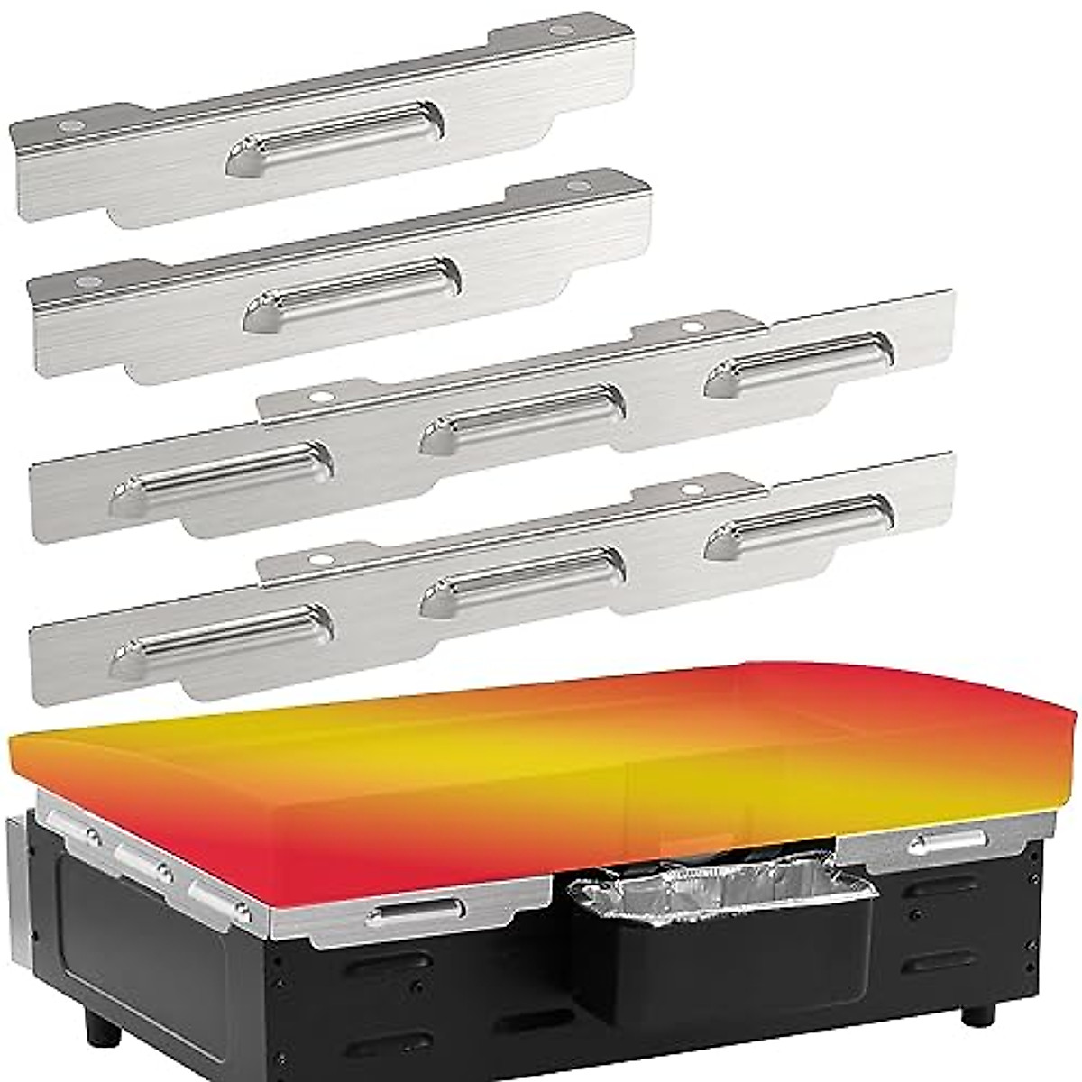 Wind Guard for Blackstone 22" Griddle,Stainless Steel Magnetic for Blackstone Griddle Accessories Fit for Grease Catcher,Hood,Side Shelf,Protect Flames Hold Heat,Wind Screen Gear for Grill Gas Saving